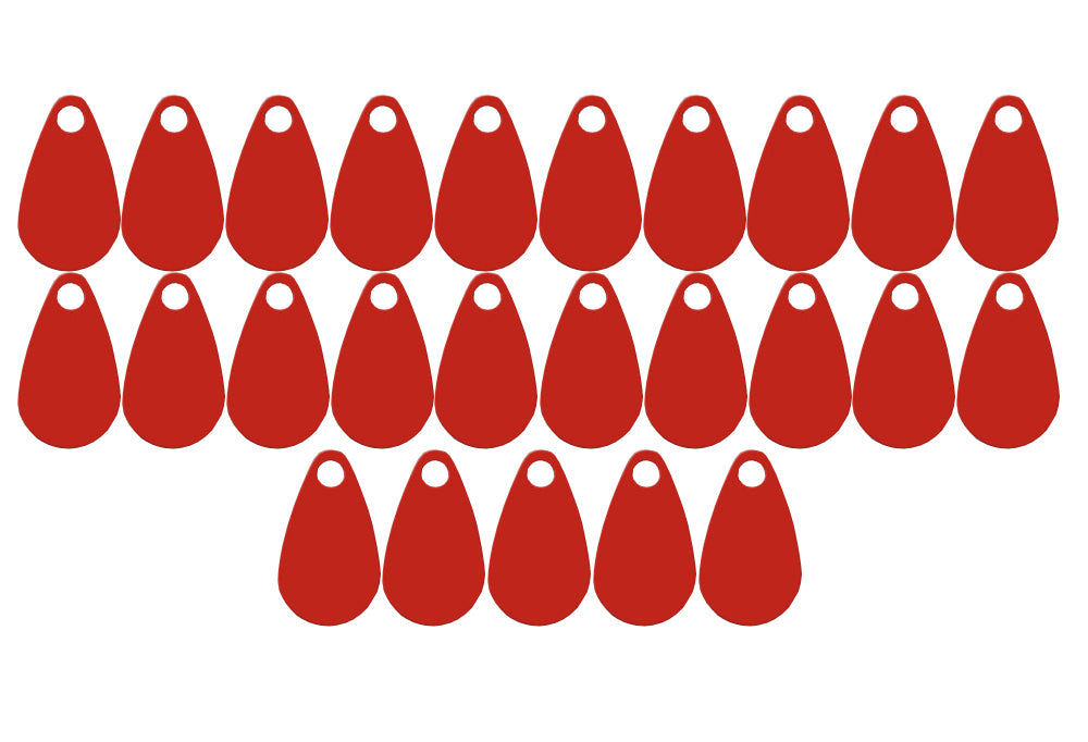 Red Flipper Blades – Tooth Shield Tackle